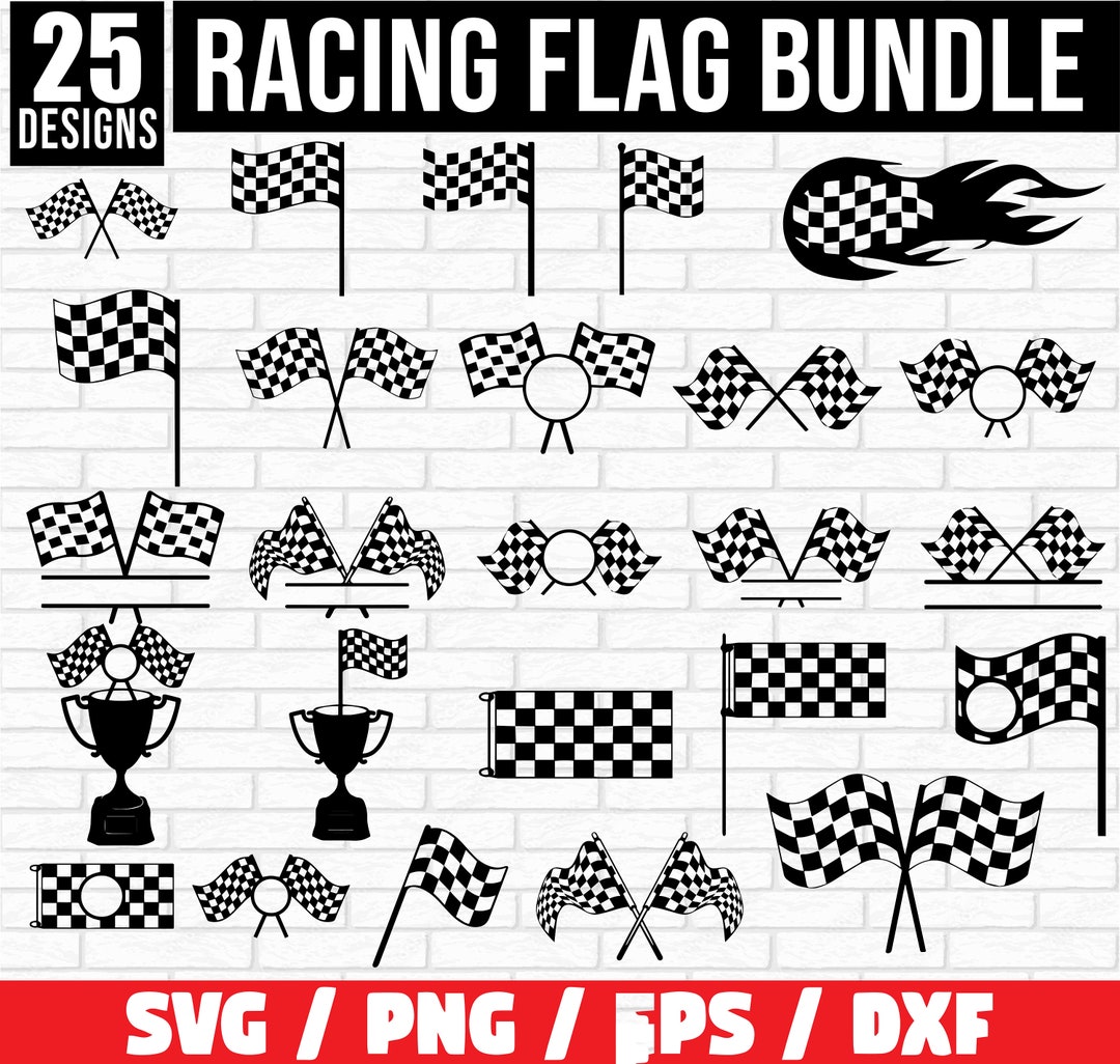 Race Flag SVG Bundle, Race Flag PNG Bundle, Race Flag Clipart, Race ...