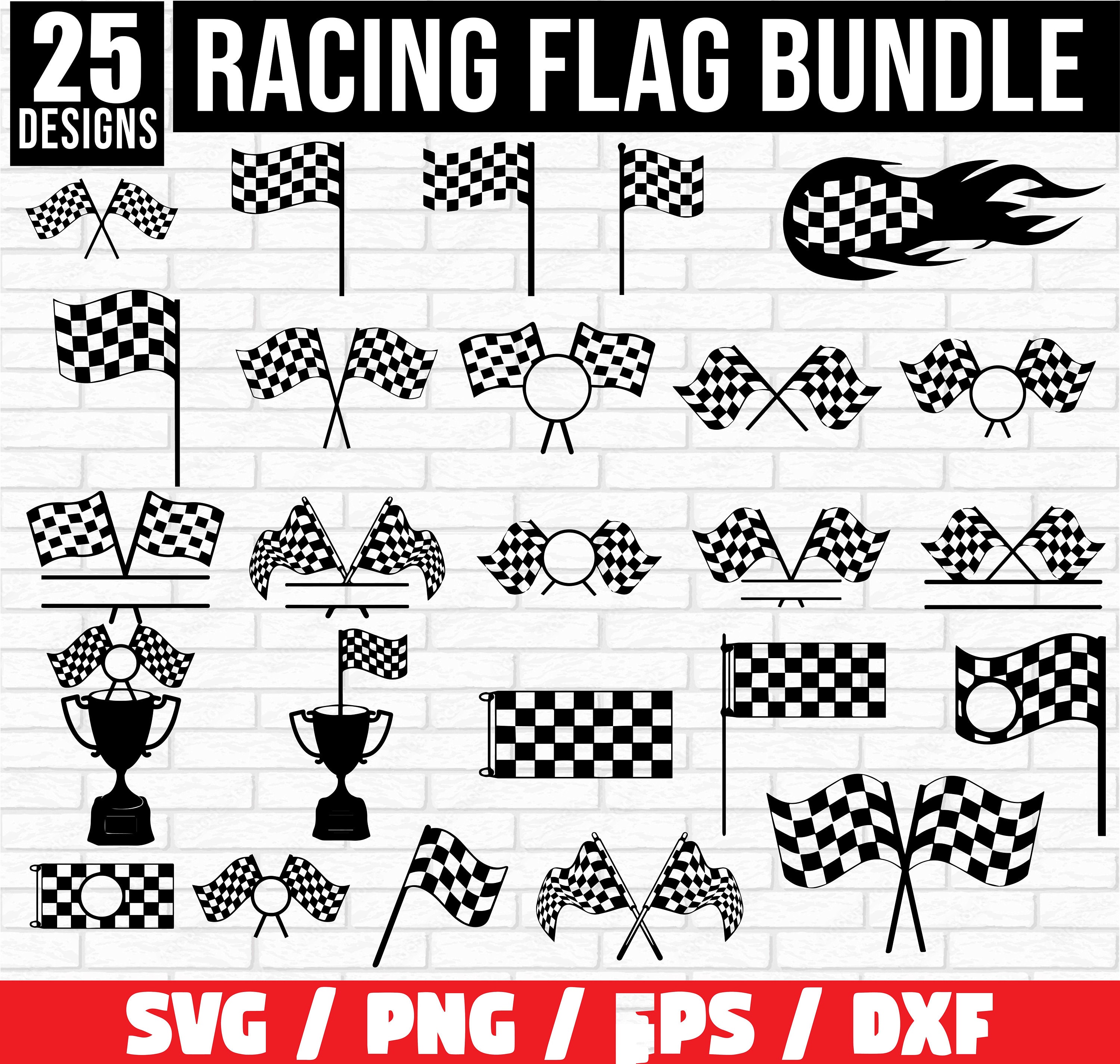 Race Flag SVG Bundle, Race Flag PNG Bundle, Race Flag Clipart, Race ...