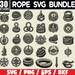 ROPE SVG BUNDLE, Rope Png, Rope Silhouette, Rope Black Svg, Rope Eps ...