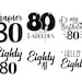 80th Birthday Svg Bundle, Hello Eighty Svg, 80 and Fabulous SVG ...
