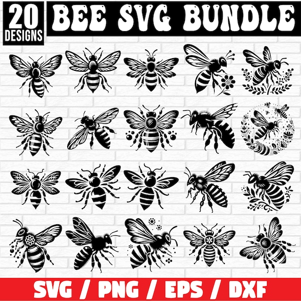 Bee Silhouette - Etsy
