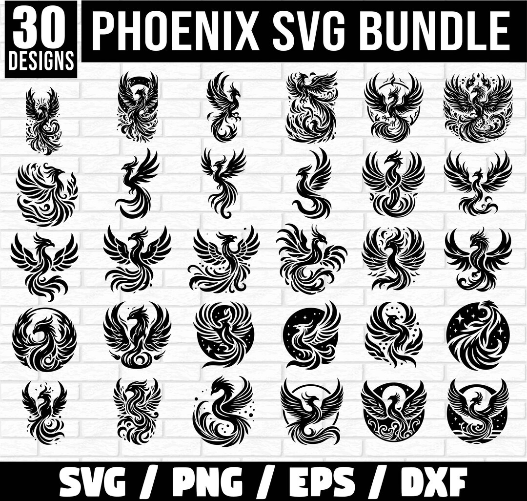 Phoenix SVG Bundle, Phoenix Svg, Phoenix Vector, Phoenix Birds, Phoenix ...