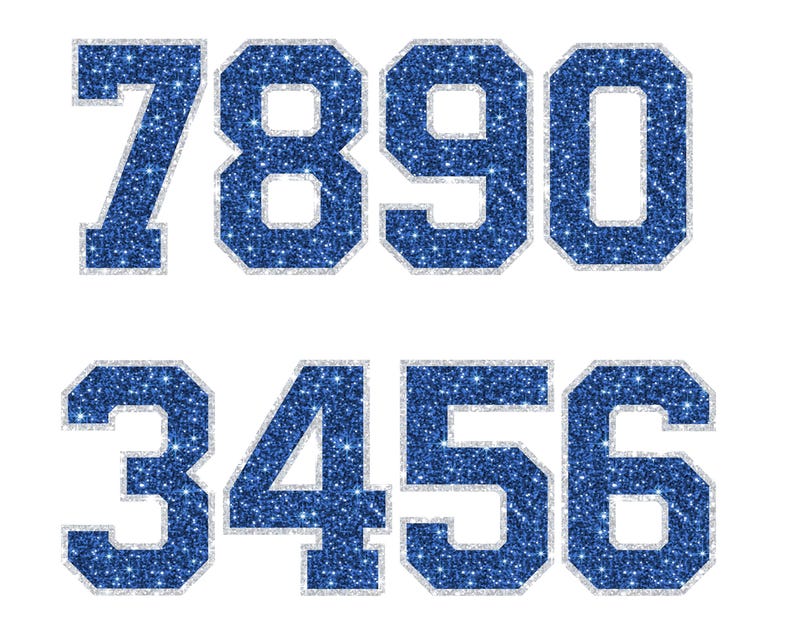 Blue Glitter Sport Alphabet Png Bundle, Blue and Silver Alphabet ...