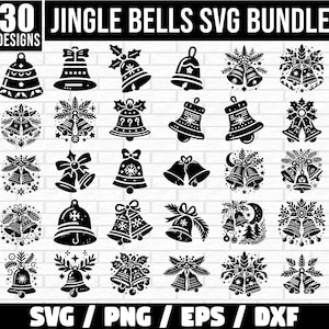 Jingle Bells SVG Bundle, Sleigh Bell Svg, Jingle Bells Dxf, Jingle Bells Png, Jingle Bells Eps ...