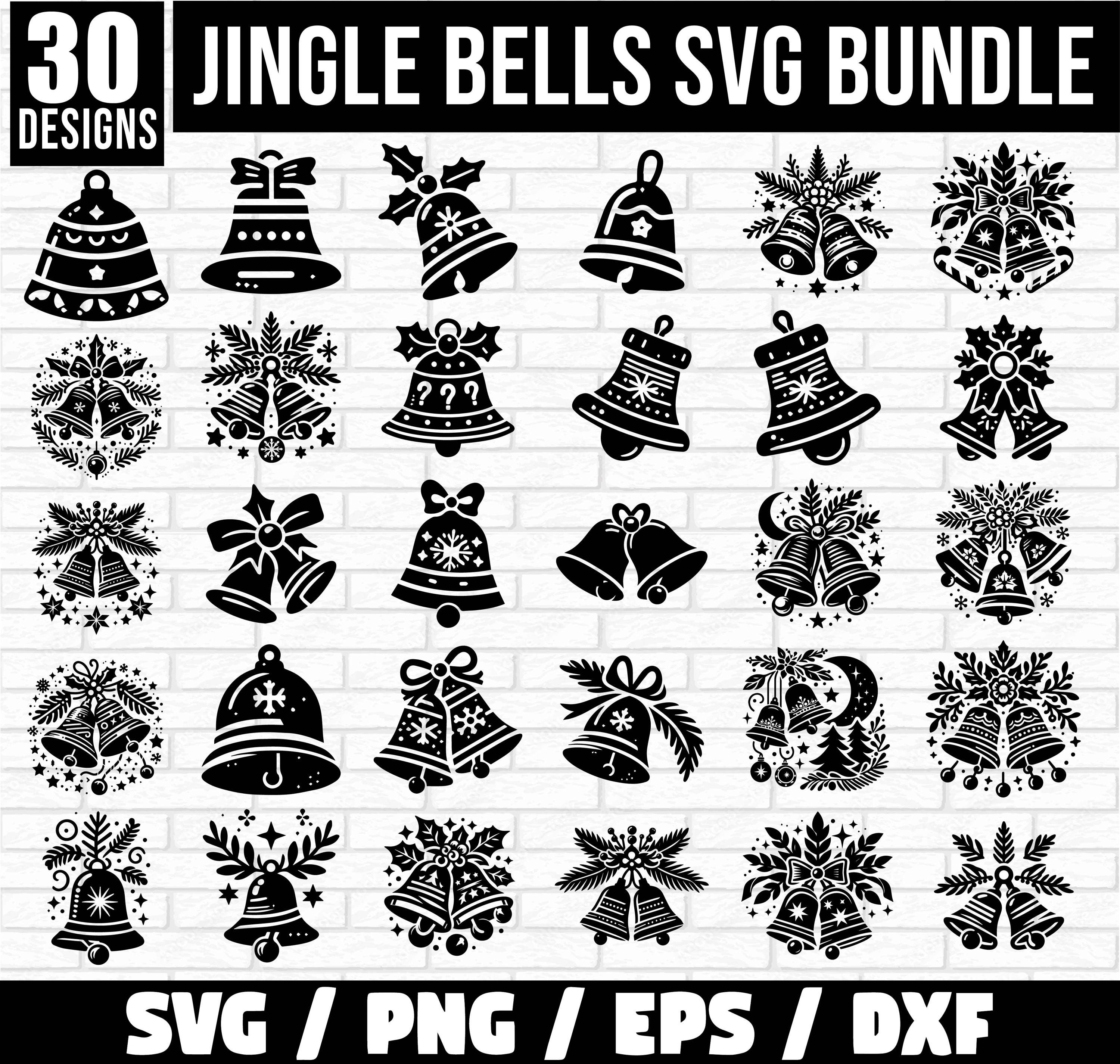 Jingle Bells SVG Bundle, Sleigh Bell Svg, Jingle Bells Dxf, Jingle ...