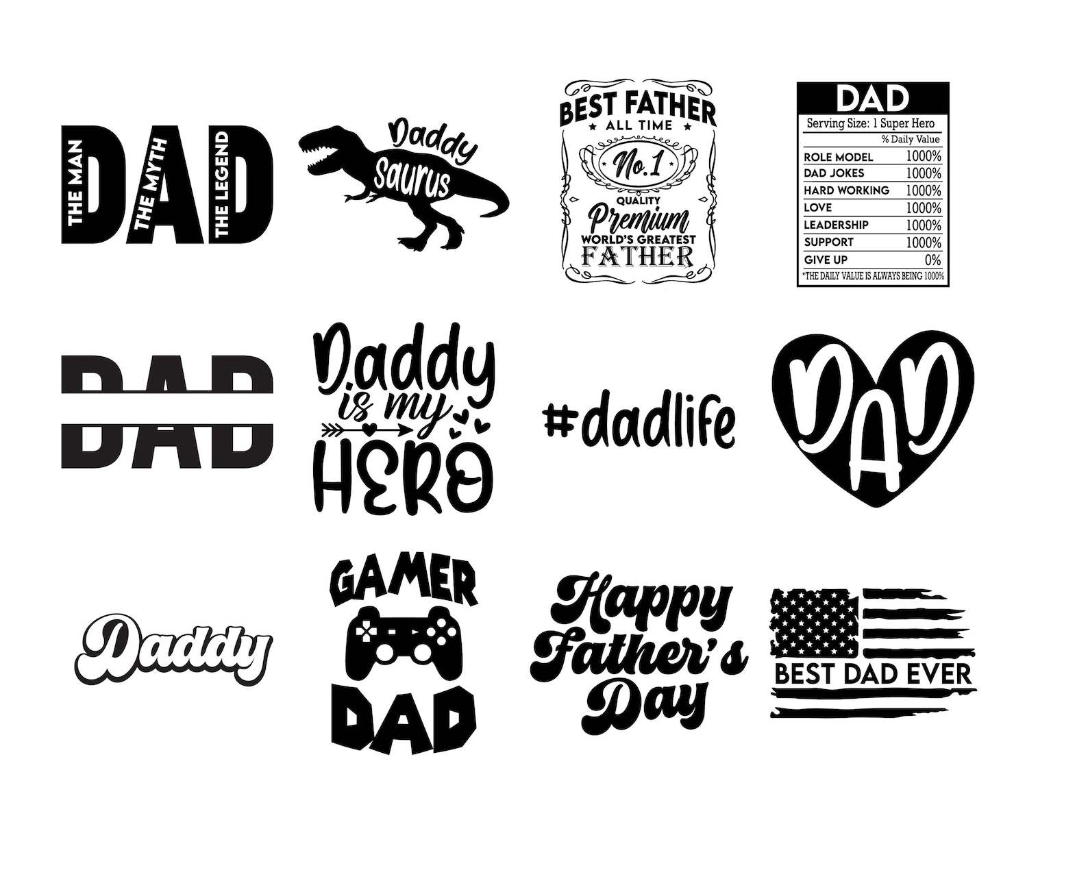 200 Father's Day SVG Bundle, Father SVG, Father Quotes SVG, Best Dad ...
