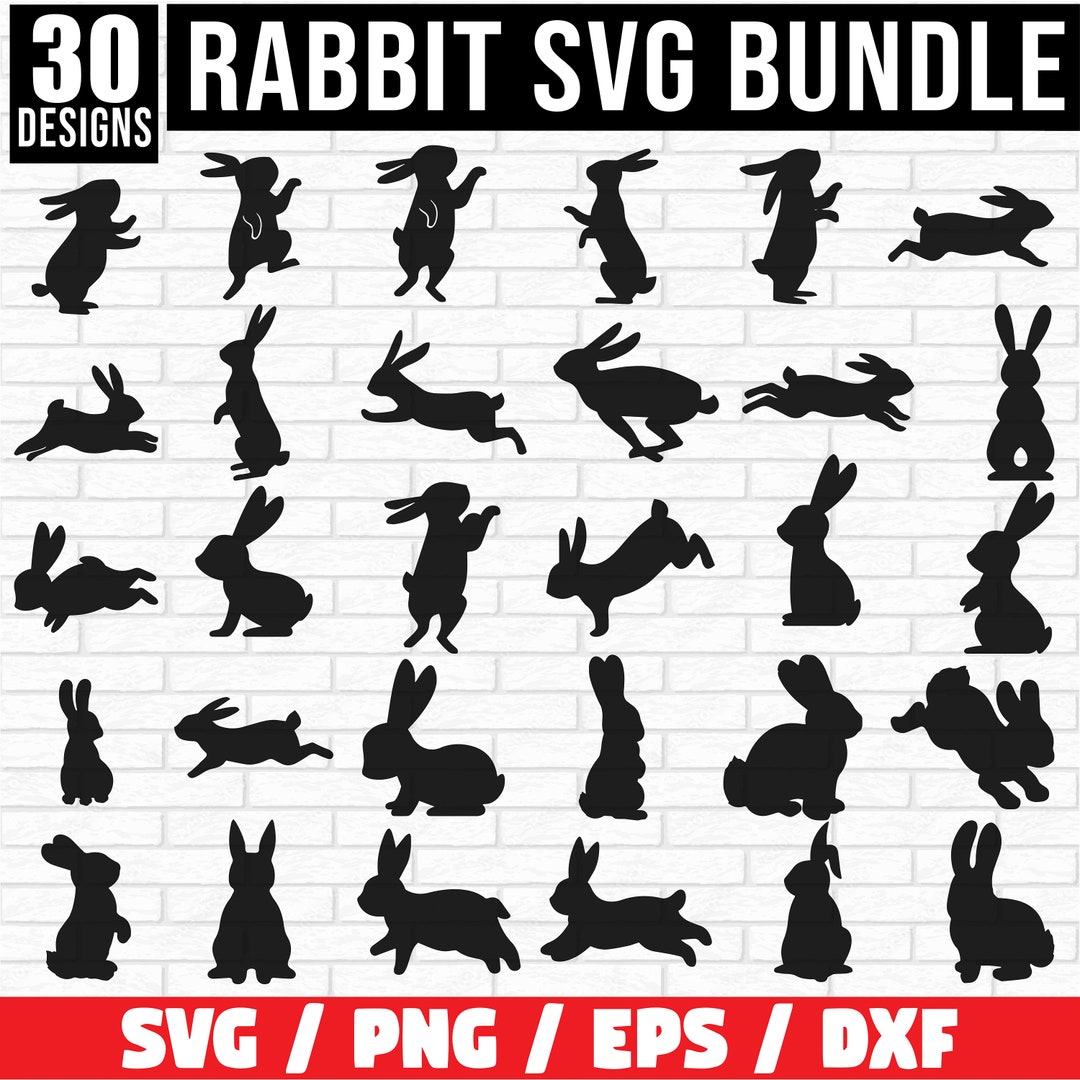 Rabbit SVG Bundle, Easter Bunnies SVG, Easter Decor, Easter Rabbits Svg ...