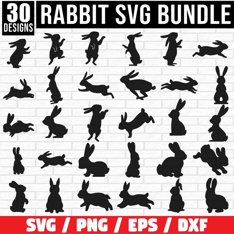 Rabbit SVG Bundle, Easter Bunnies SVG, Easter Decor, Easter Rabbits Svg ...