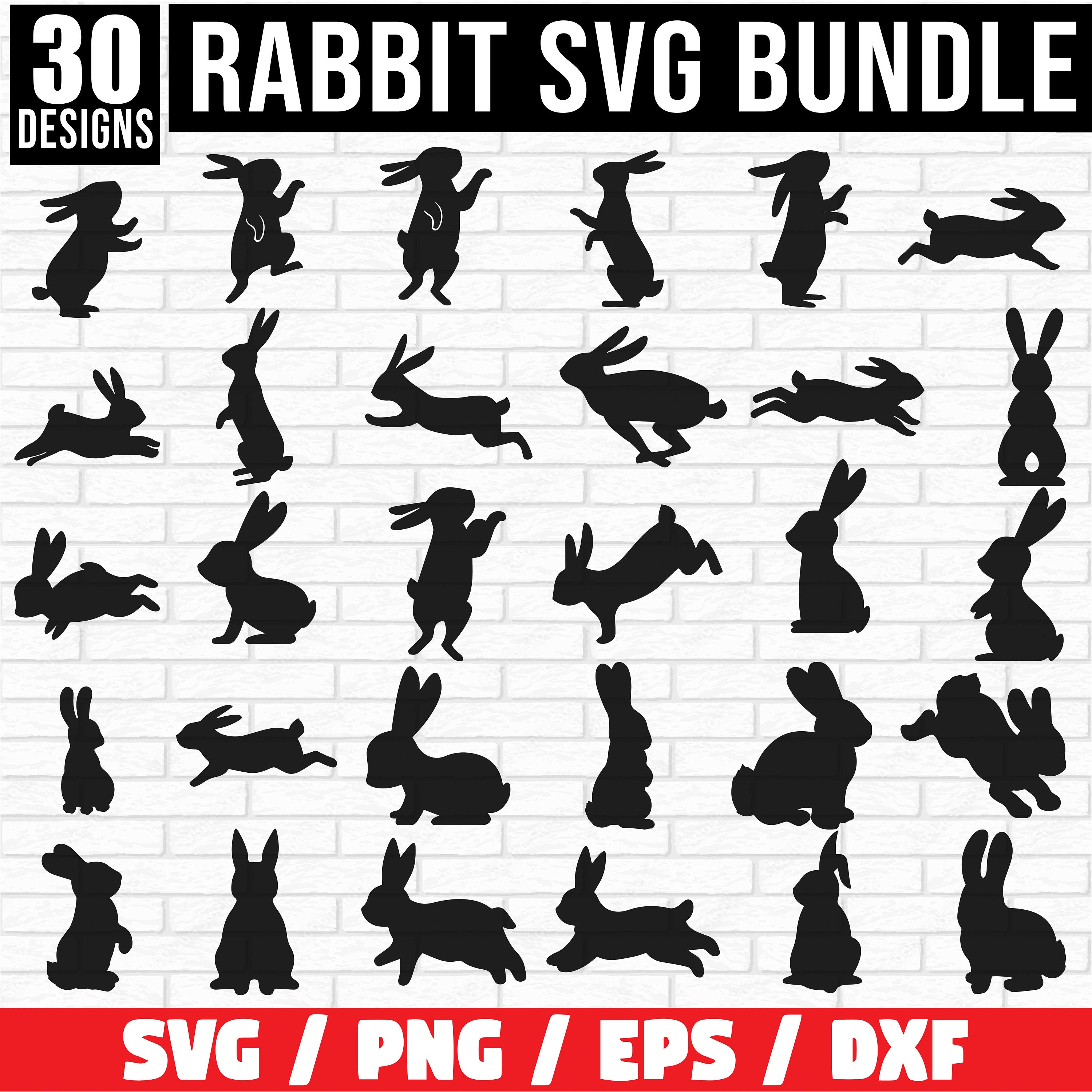 Rabbit SVG Bundle, Easter Bunnies SVG, Easter Decor, Easter Rabbits Svg ...