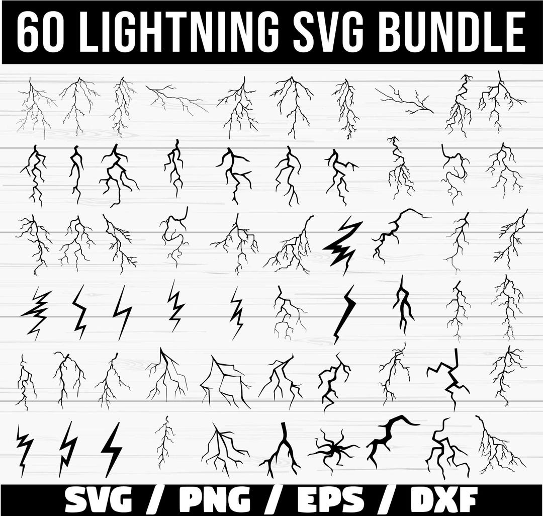 Lightning Bolt Svg, Lightning Strikes, Lightning Vector, Lightning ...