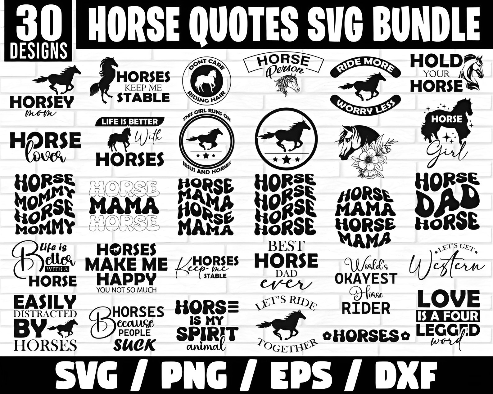 Horse Quotes Svg, Horse SVG Bundle, Horse Svg, Horse Clipart, Horse PNG ...