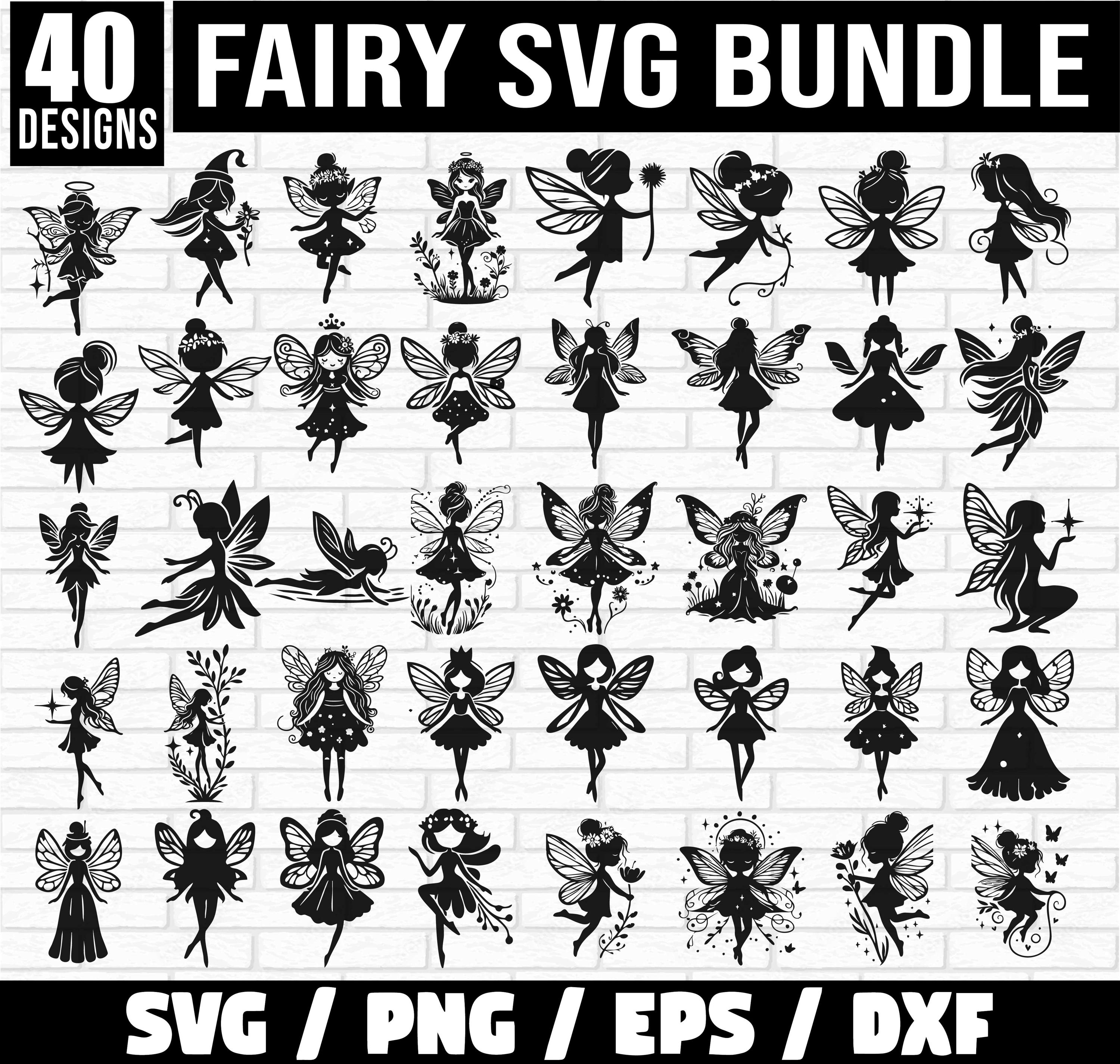 Fairy SVG Bundle, Fairy PNG Bundle, Fairy Clipart, Fairy Silhouette ...