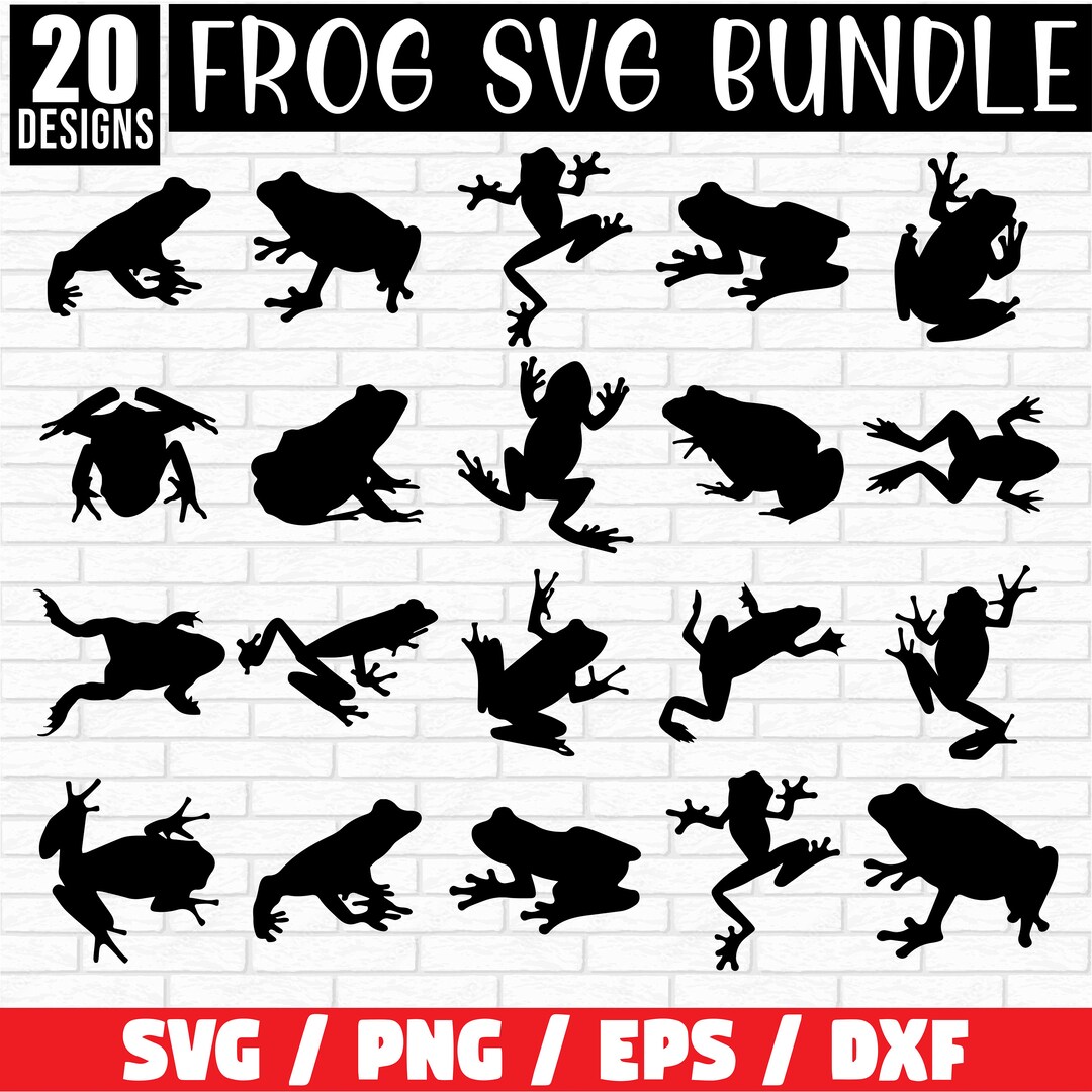 Frog SVG Bundle, Frog PNG Bundle, Frog Clipart, Toad Svg, Frog ...
