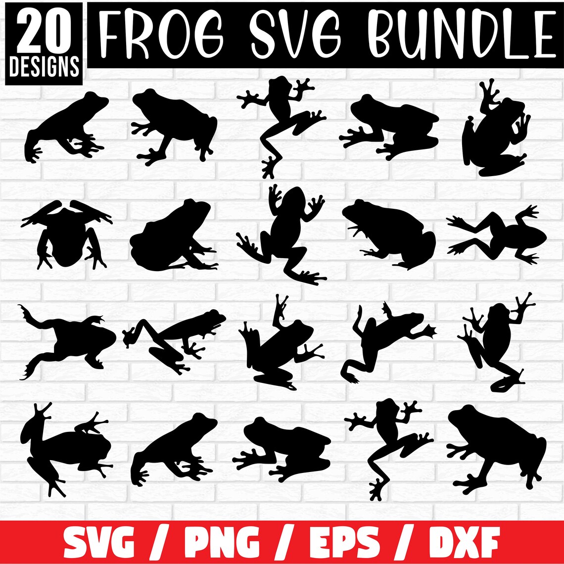 Frog SVG Bundle, Frog PNG Bundle, Frog Clipart, Toad Svg, Frog ...