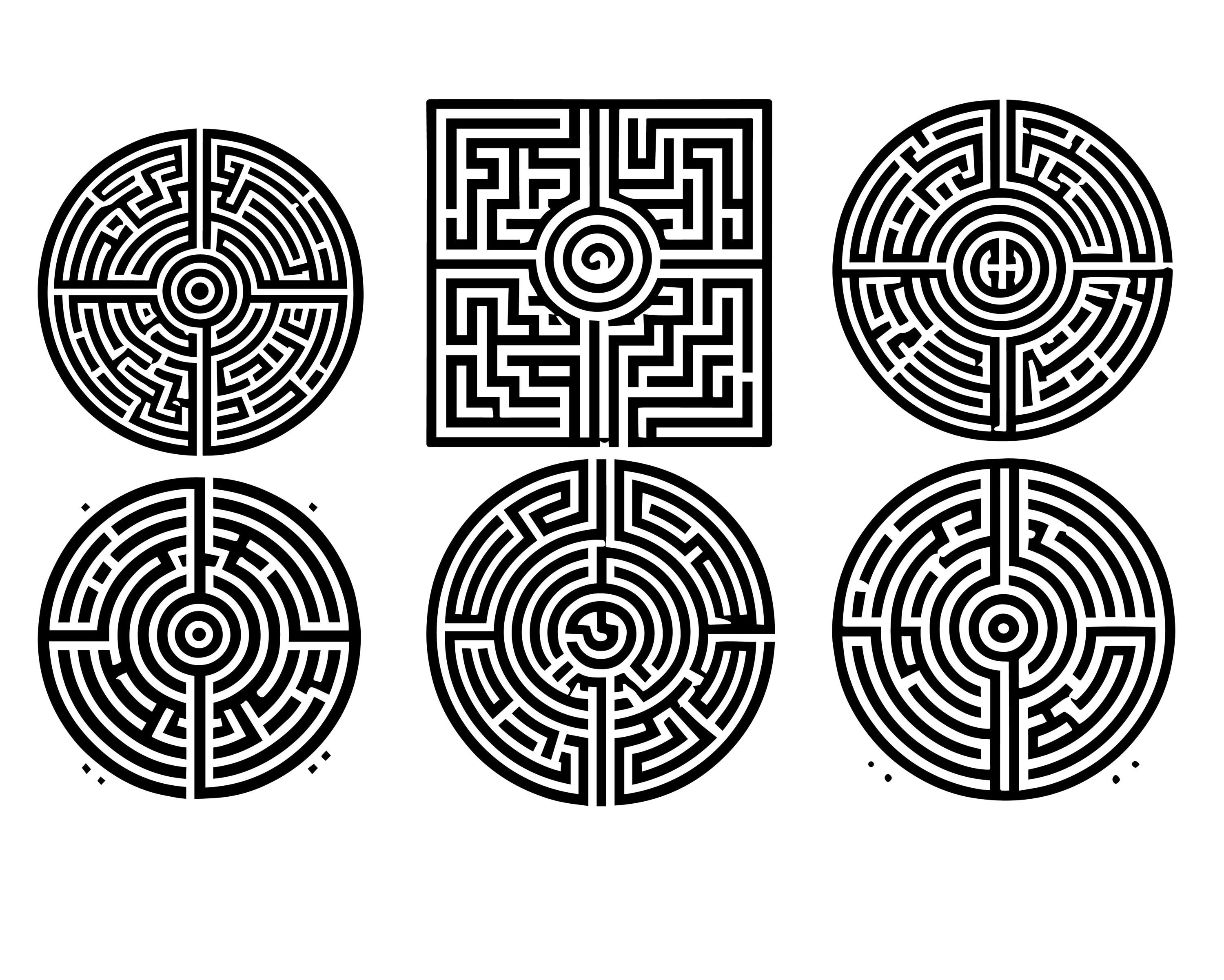 Labyrinth SVG Bundle, Maze Png Bundle, Labyrinth Clipart, Maze ...