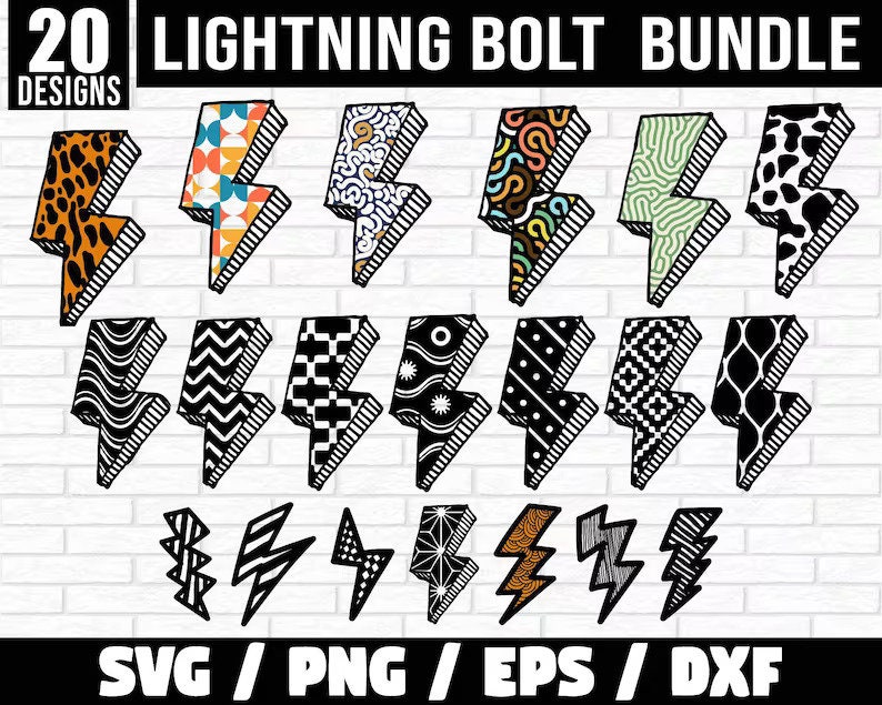 Lightning Bolt Svg, Lightning Cricut Cut Files, Lighting Bolt Svg ...