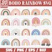 Boho Rainbow Svg Bundle, Cute Rainbow Svg, Boho Rainbow Clipart ...