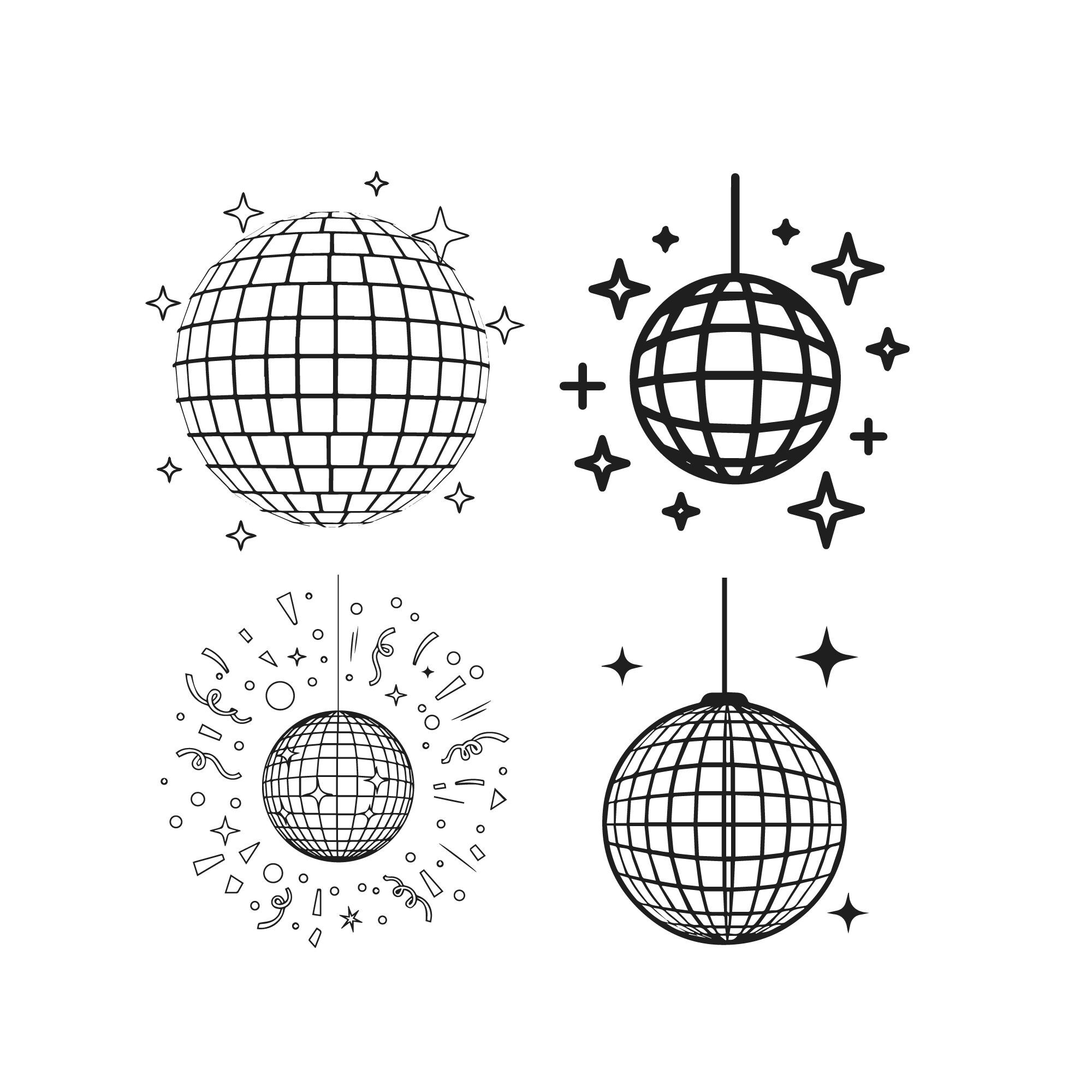 Retro Disco Ball Clipart, Disco Ball SVG Bundle, Party SVG Bundle ...