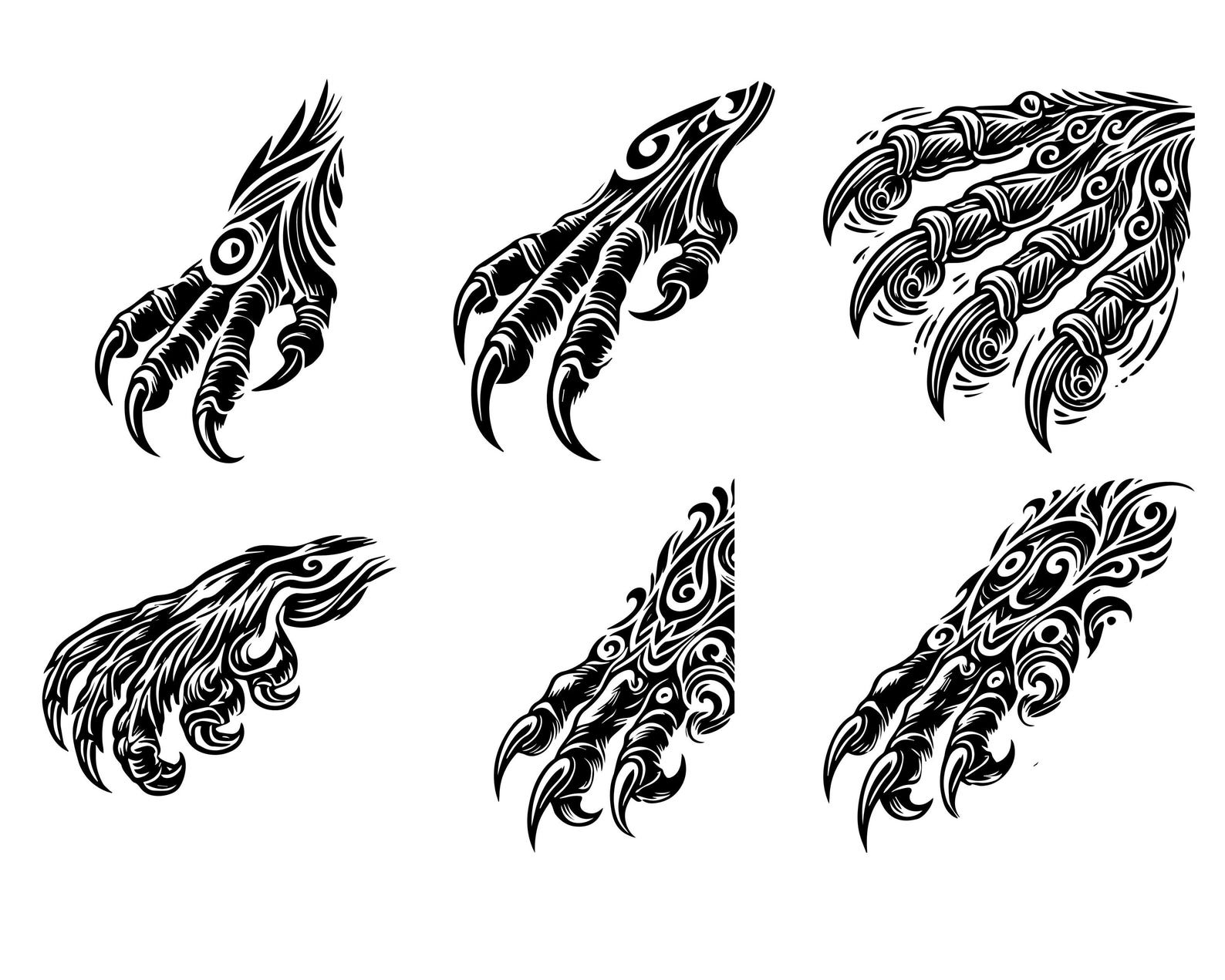 Claw SVG Bundle, Claw PNG Bundle, Dino Claw, Marks Svg, Scratch Svg ...