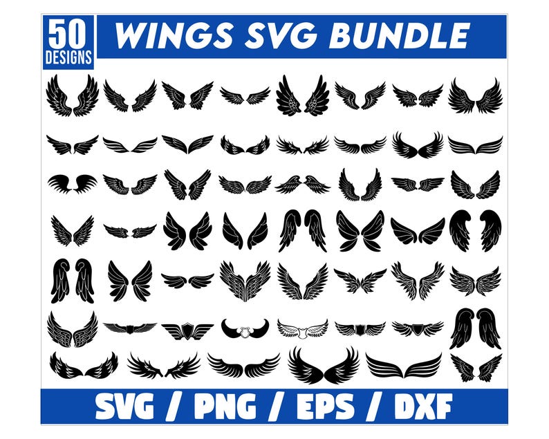 Angel Wings Svg, Angel Wings Clipart, Angel Wings Svg, Wings Silhouette ...