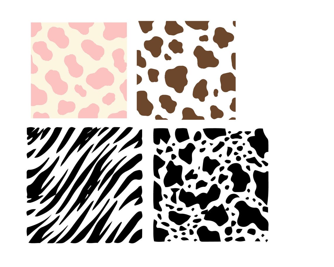 Cow Print Svg Png Bundle, Cow Texture Svg, Farm Animal Png, Cow Print ...