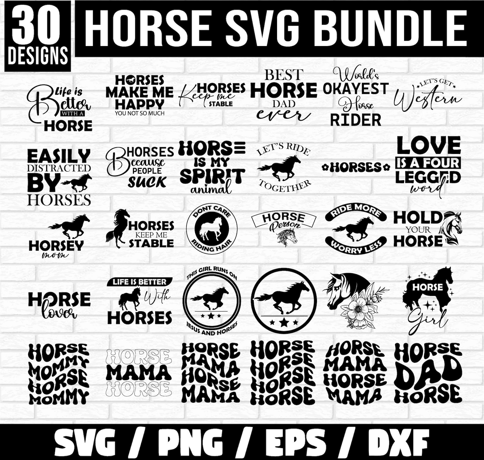 Horse Svg Files, Horses Svg, Equestrian Svg, Horse Face Svg, Horse ...