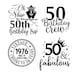 50th Birthday SVG Bundle, 50th Birthday Svg, Vintage 1976 Svg, Fifty ...