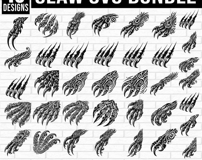 Klauen-Svg-Bundle, Klauen-Png-Bundle, Klauen Clipart, Dino Klaue ...