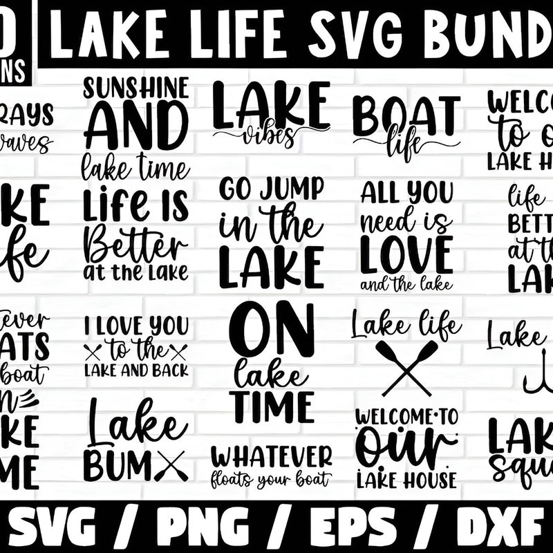Lake Life Svg - Etsy