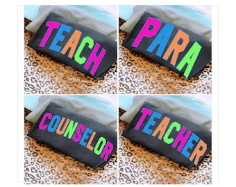 Retro School Occupation Png Bundle, Back to School Teacher Sped Para ...