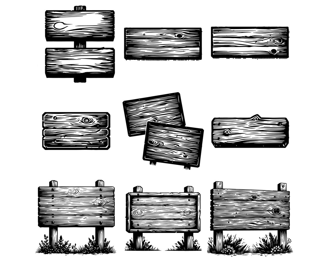 Wood Sign Svg Bundle, Wood Board Svg, Board Pattern Svg Png, Wood Sign ...