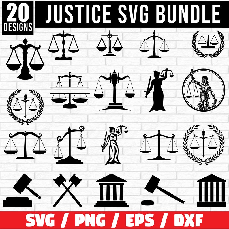 Justice SVG Bundle, Scale of Justice SVG, Law Svg, Lady Justice Svg ...