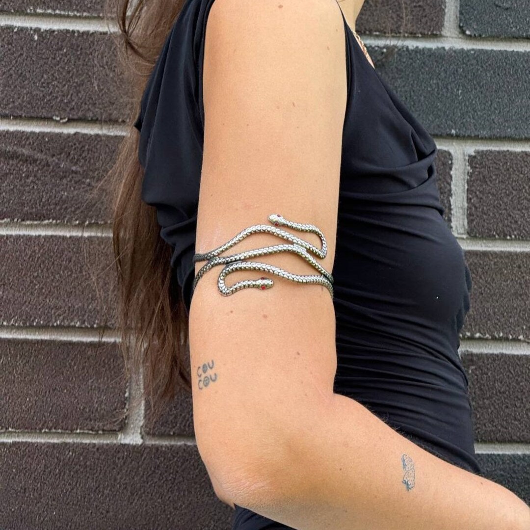 Snake Arm Cuff Bracelet Arm Cuff Bracelet Adjustable Upper Arm Bracelet ...