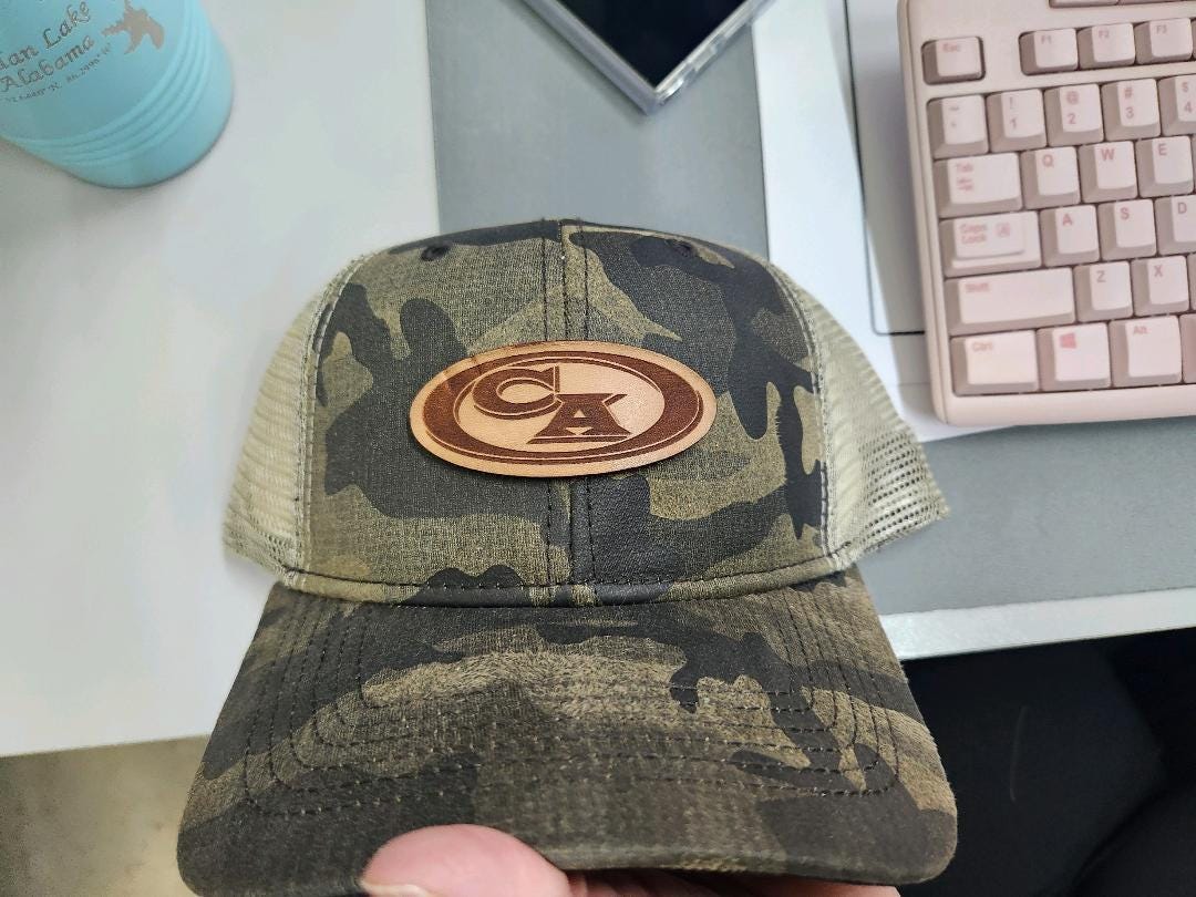 Custom Leather Lasered Hat Patches. - Etsy