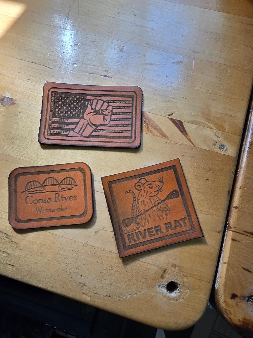 Custom Leather Lasered Hat Patches. - Etsy