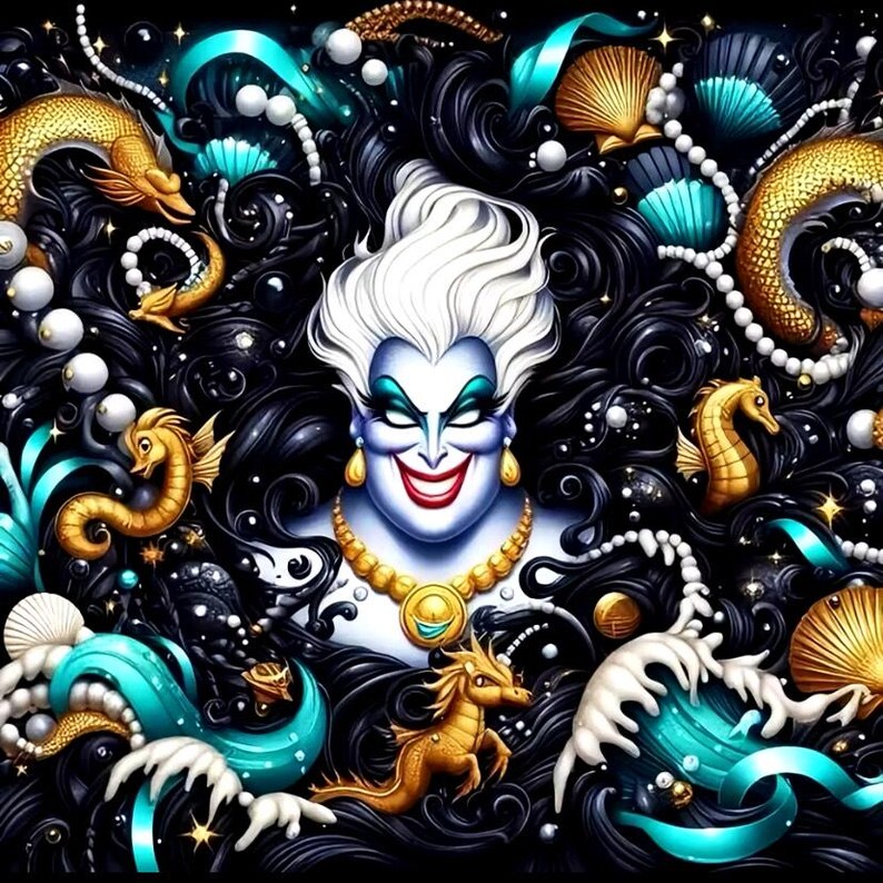 Disney Paint by Numbers Villains Cruella Evil Queen Ursula Scar ...