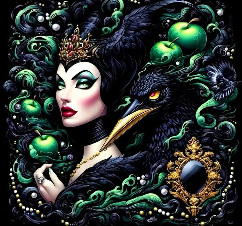 Disney Paint by Numbers Villains Cruella Evil Queen Ursula Scar ...