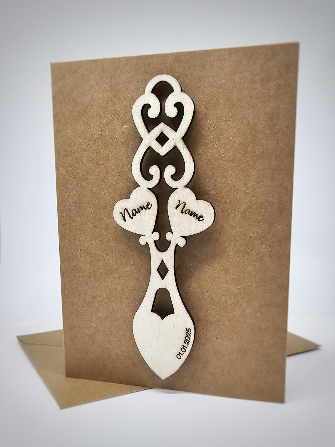 Personalised Engraved Love Spoon Magnet - Customisable Valentines ...