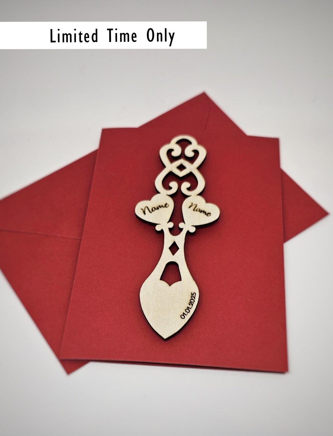 Personalised Engraved Love Spoon Magnet - Customisable Valentines ...
