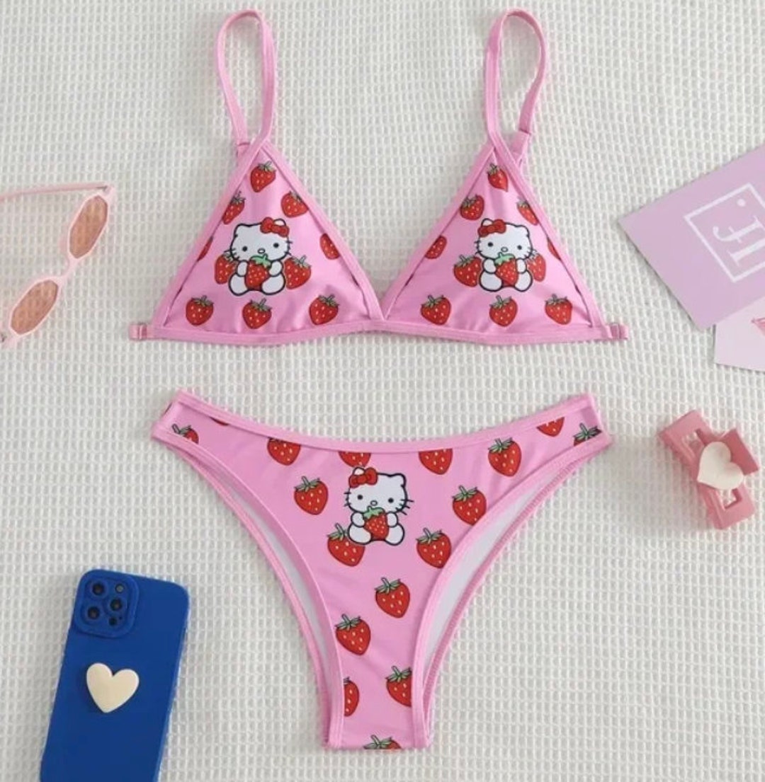 Hello Kitty Bikini - Etsy