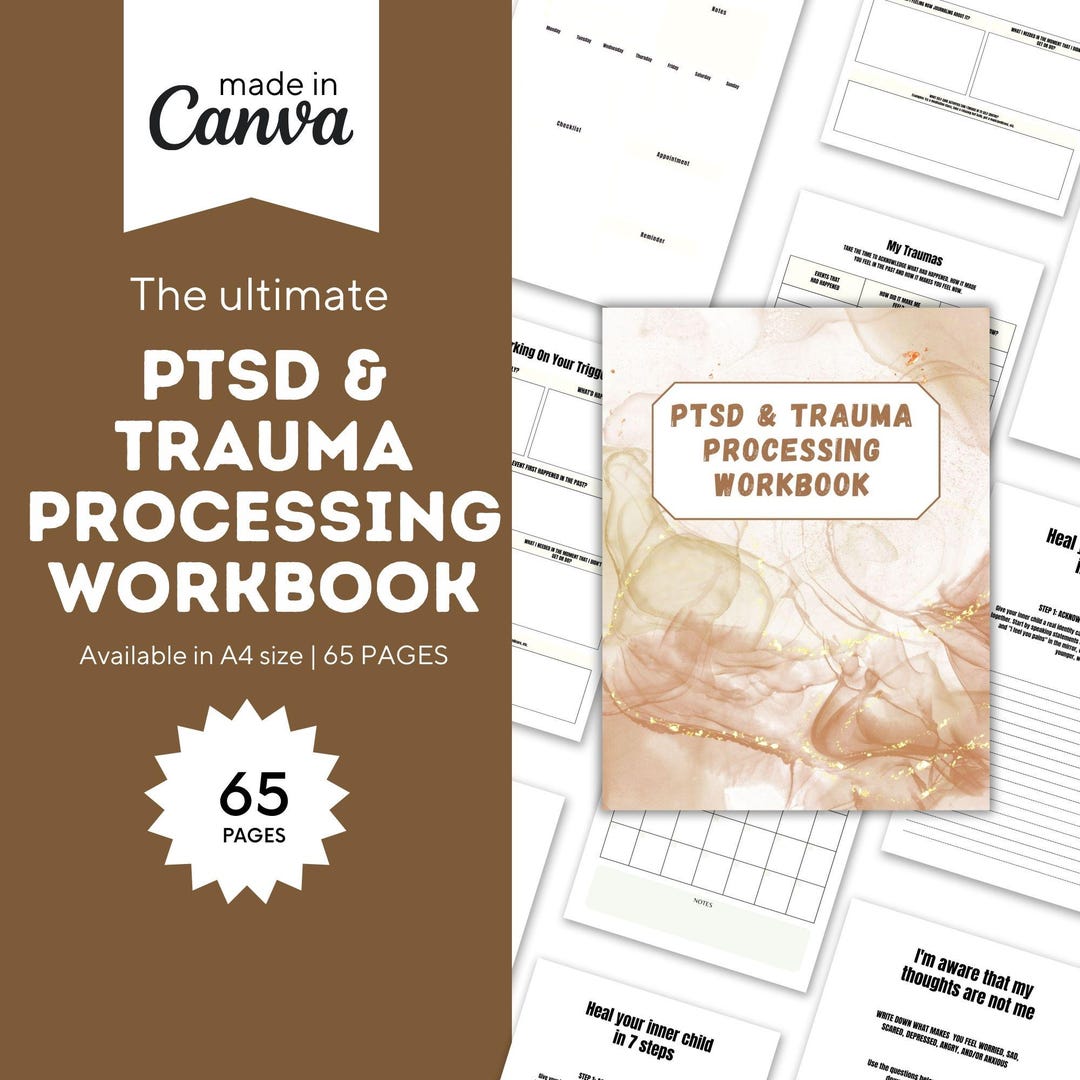PTSD and Trauma Processing Workbook | Mental Health Planner | Therapy ...