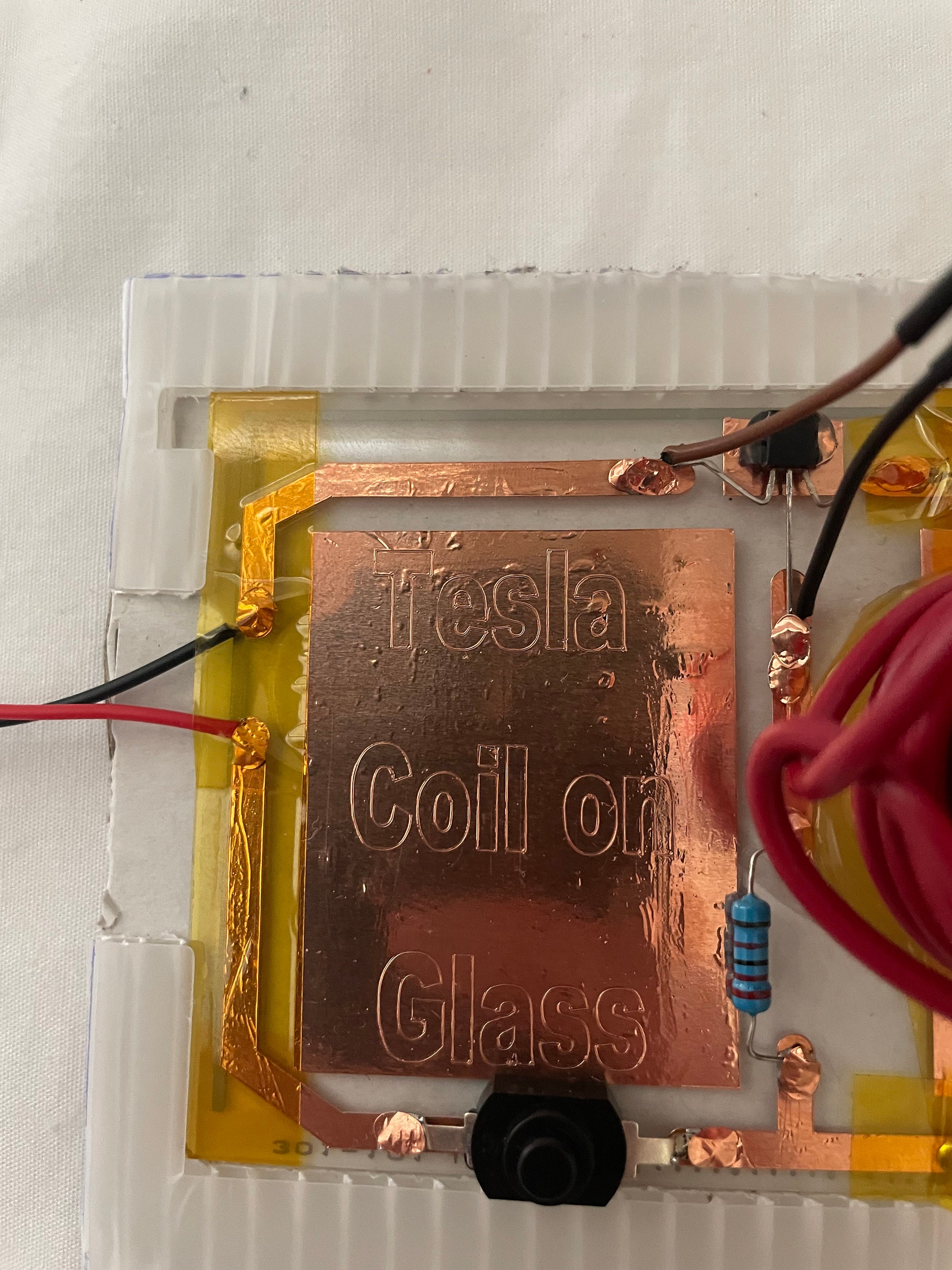 Fully Assembled Mini Tesla Coil Circuit on Glass - Etsy