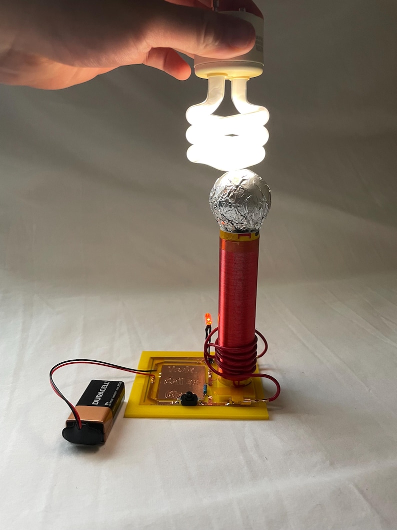 Fully Assembled Mini Tesla Coil Circuit on Glass - Etsy