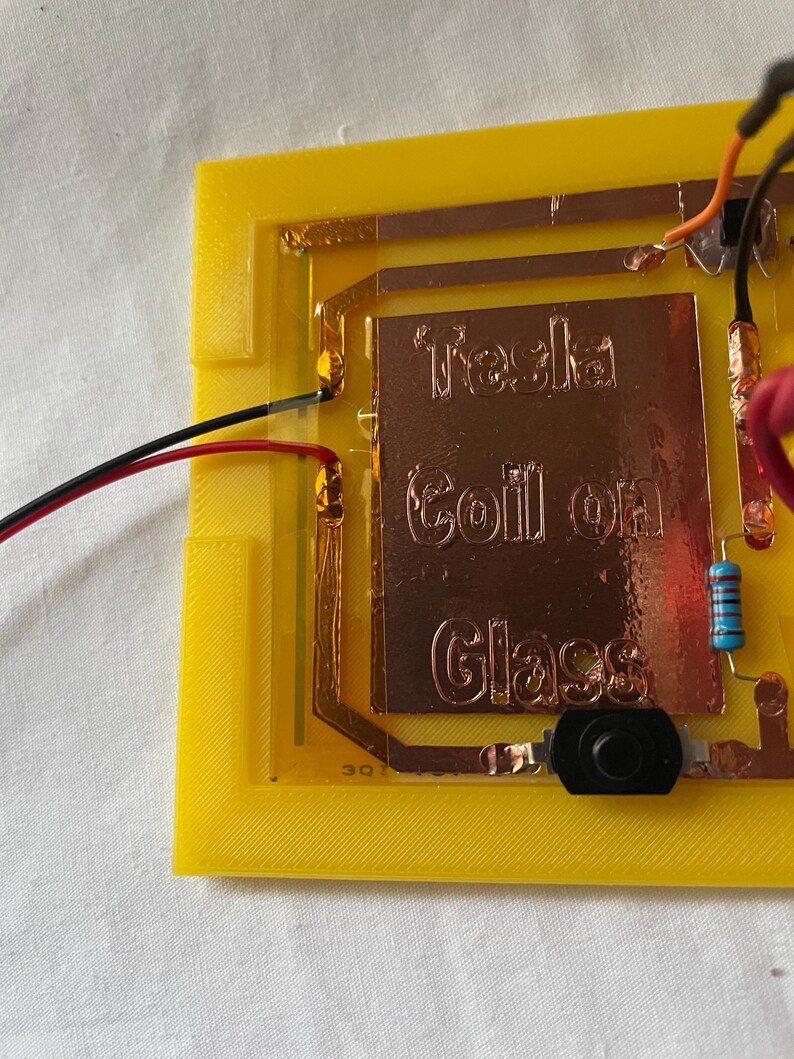 Fully Assembled Mini Tesla Coil Circuit on Glass - Etsy