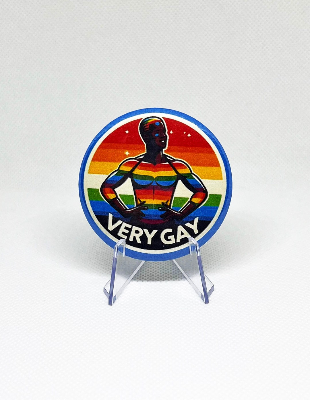 Queer Pride Very Gay Pinback Button - Etsy