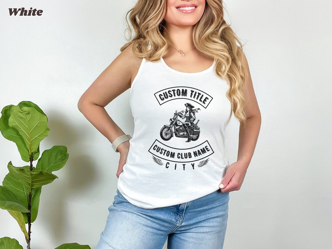 Custom Motorcycle Riding Club Womens Racerback Tank, Gift for ...