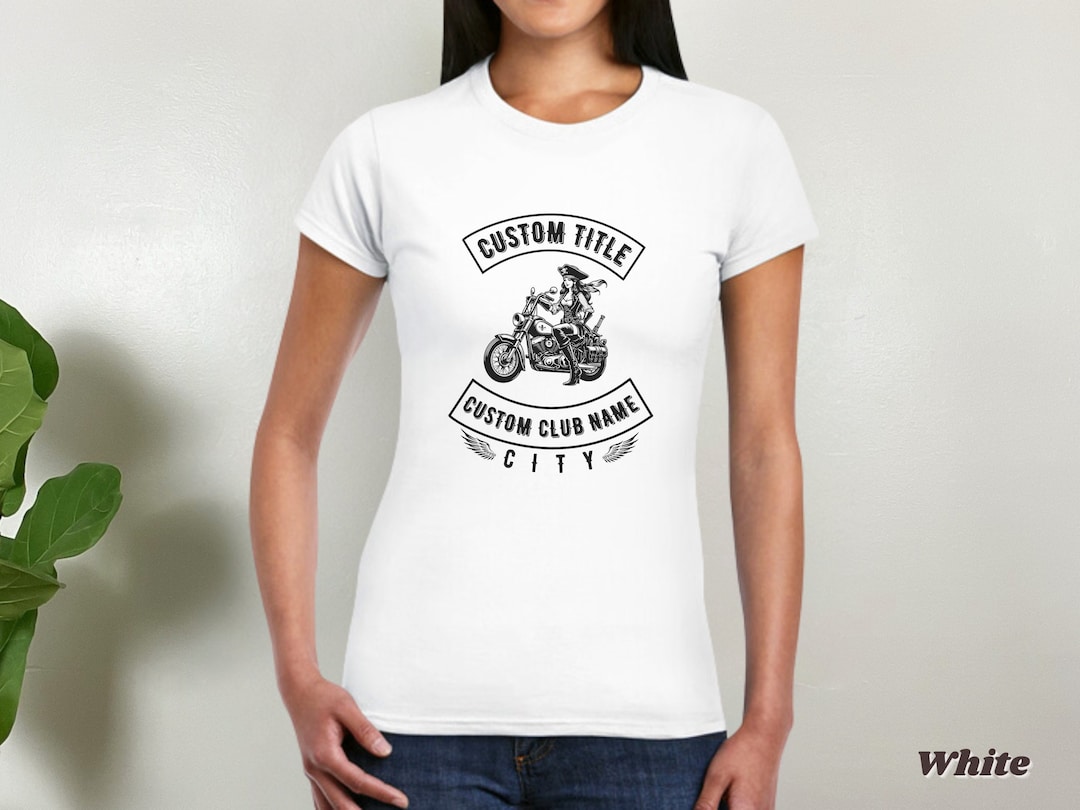 Custom Motorcycle Riding Club Womens Crew Neck Tshirt, Gift for ...