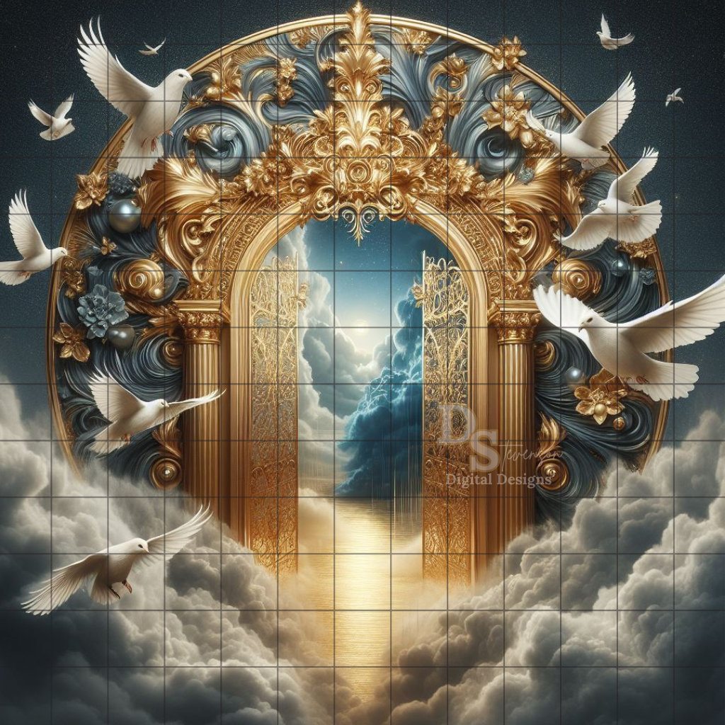 Blue "in Loving Memory" Editable Template - Etsy