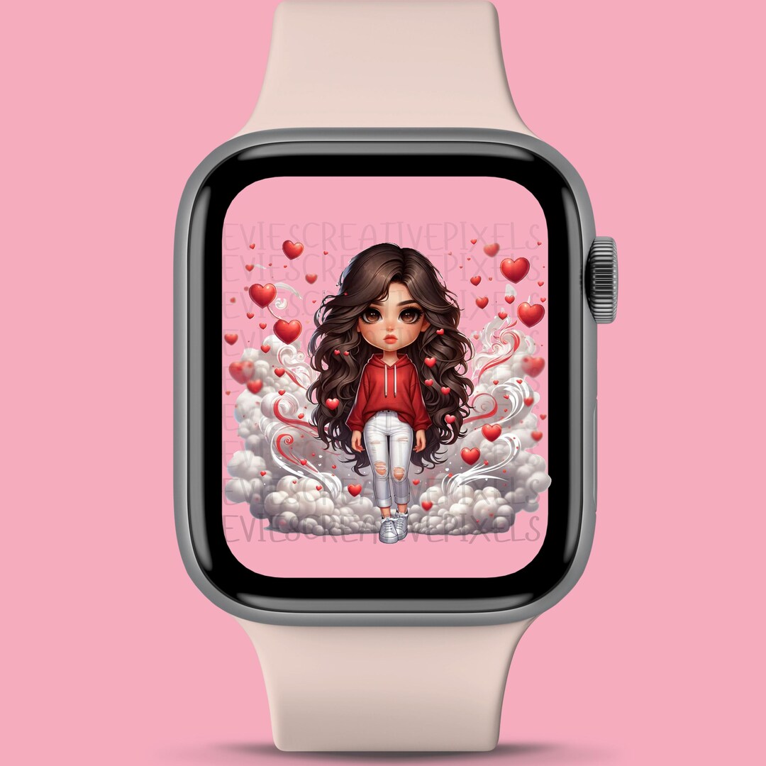 Chibi Valentine Girl Digital Art | Cute Romantic PNG | Kawaii Love ...