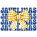 TAMUK Javelinas PNG: Yellow Plaid Bow, Cheer Spirit Design (digital ...